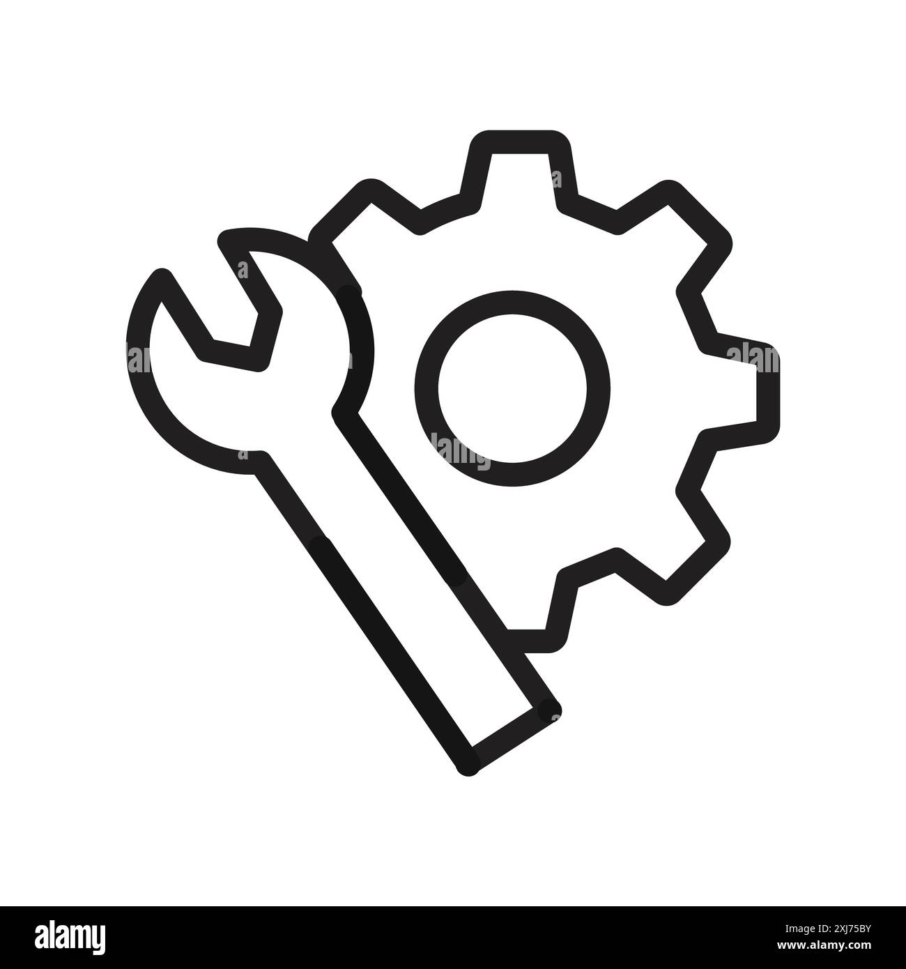 mechanic settings icon vector line logo mark or symbol set collection ...