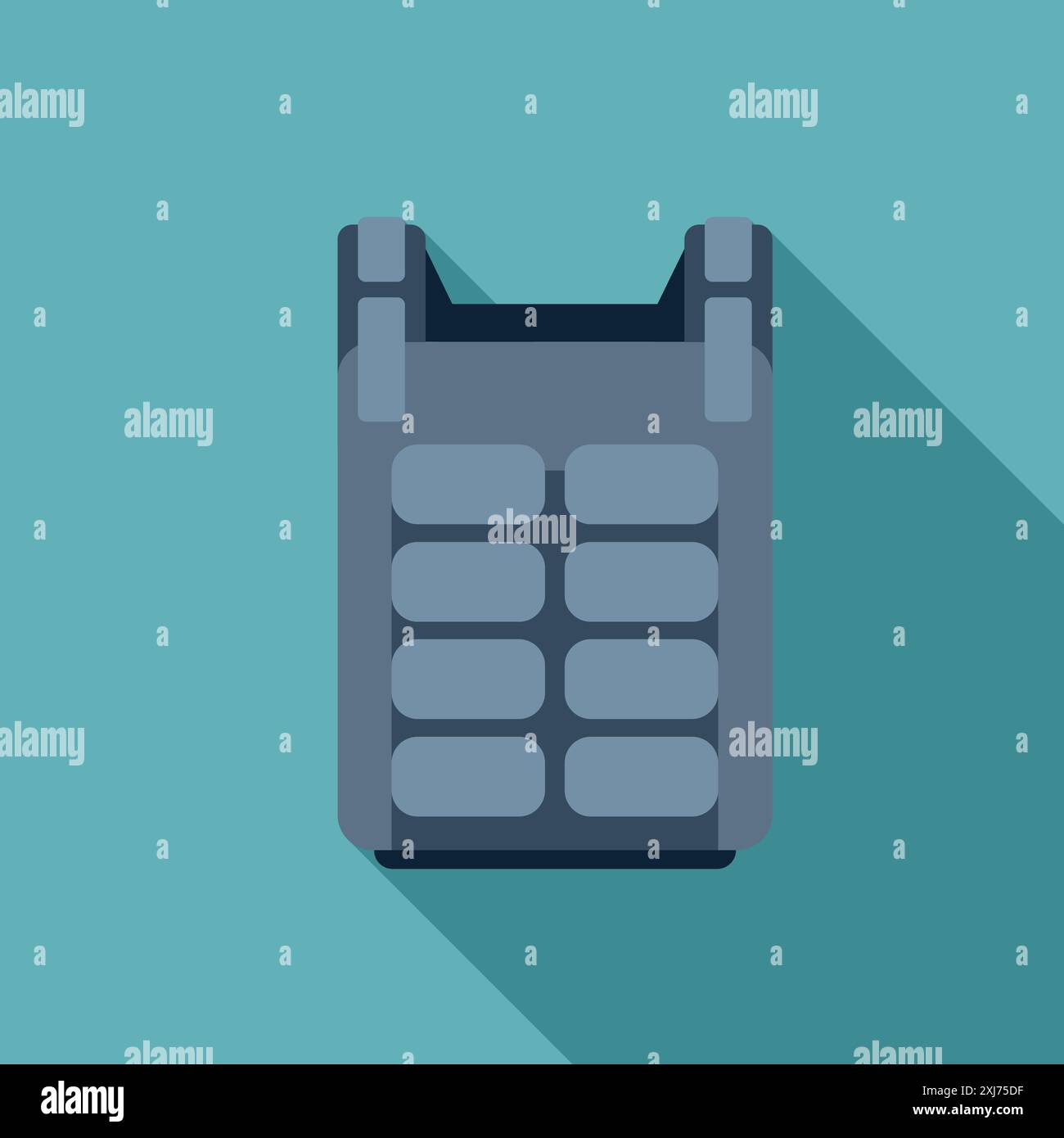 Bulletproof vest designed to protect the wearer from bullet impact ...