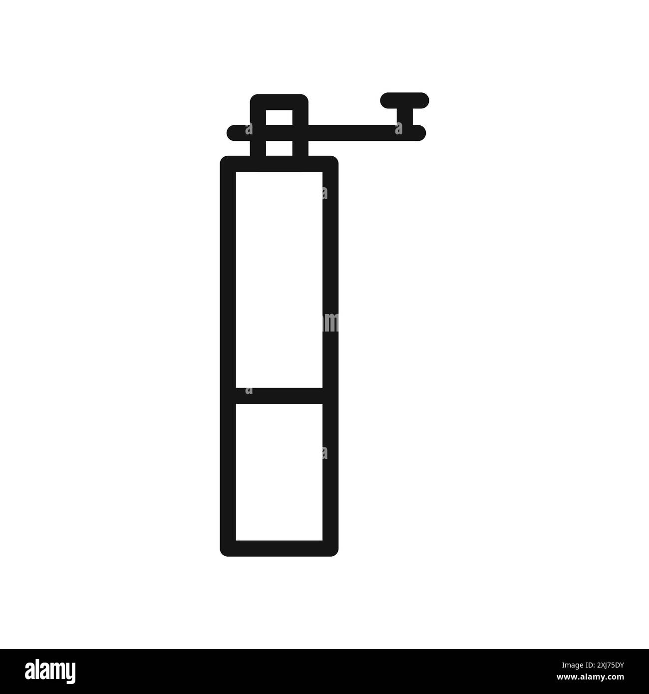 Manual coffee grinder icon vector line logo mark or symbol set ...