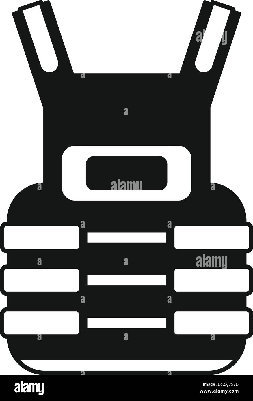 Simple icon of a life vest, essential for water safety and rescue ...