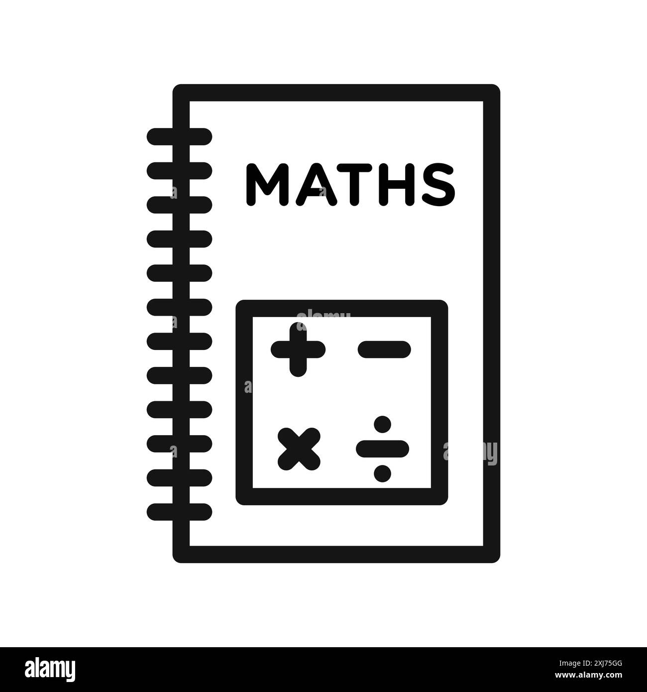 Maths book icon vector line logo mark or symbol set collection outline ...