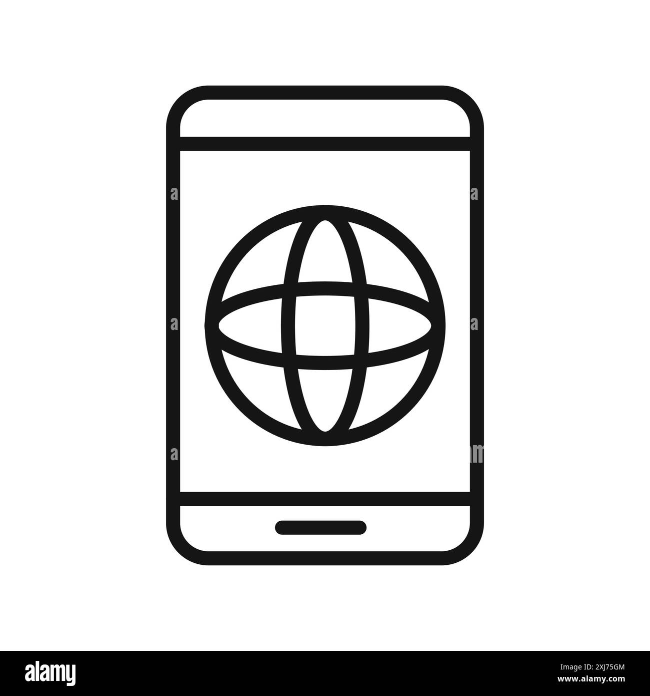 mobile internet icon vector line logo mark or symbol set collection ...