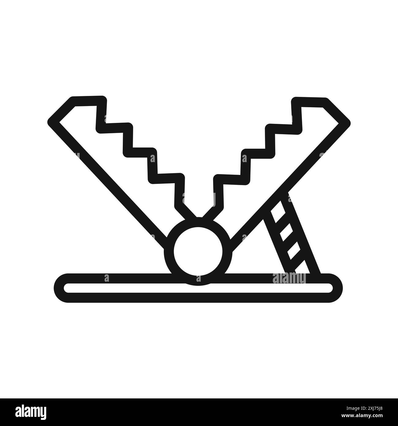 Metal trap icon vector line logo mark or symbol set collection outline ...