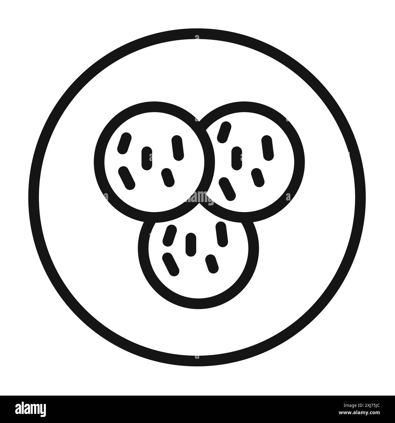 shaobing icon vector line logo mark or symbol set collection outline ...