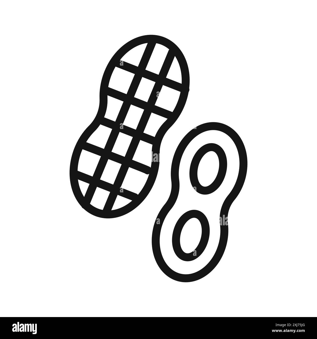 Peanut icon vector line logo mark or symbol set collection outline style Stock Vector Image ...