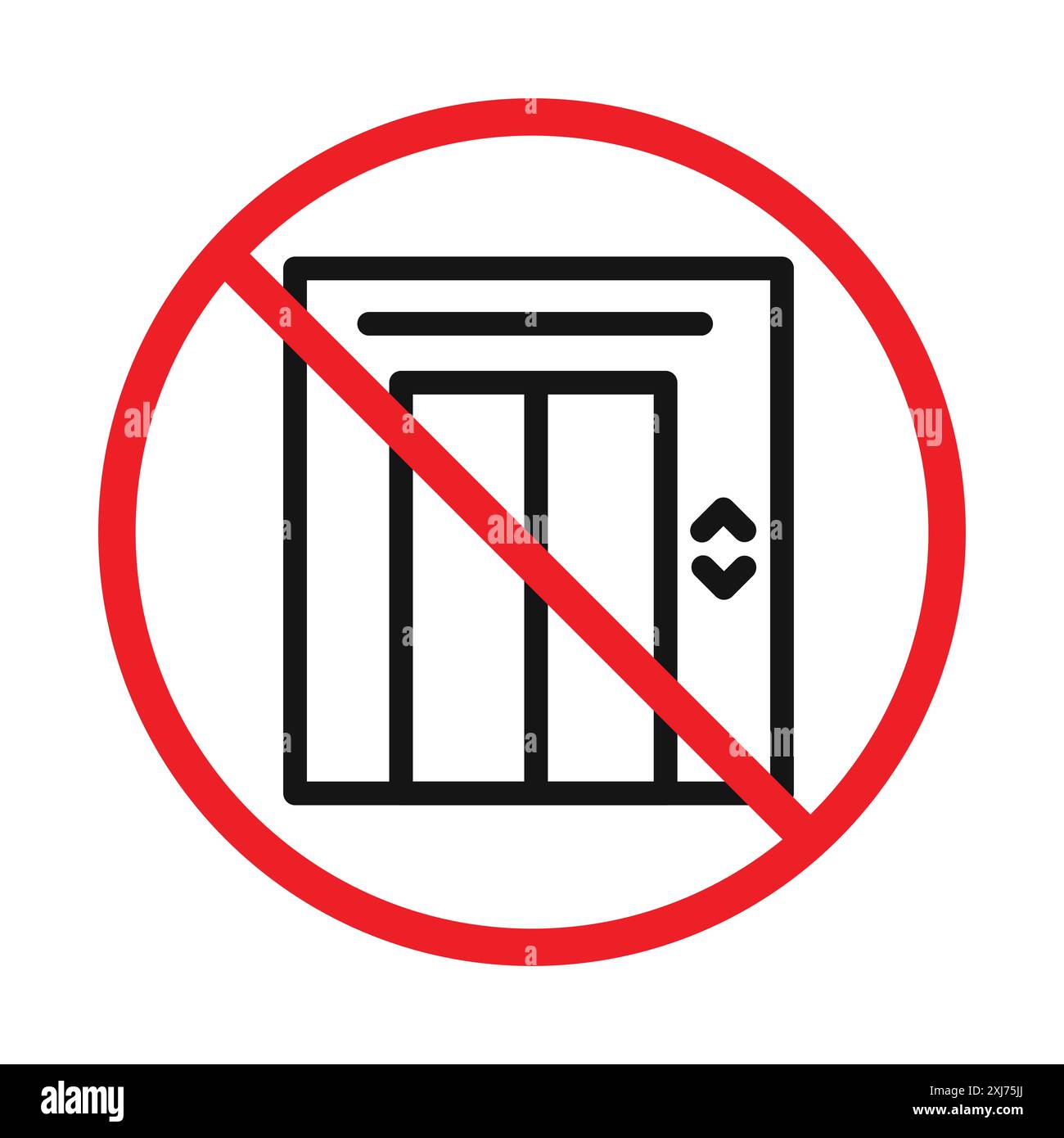 No Elevator Sign icon vector line logo mark or symbol set collection ...