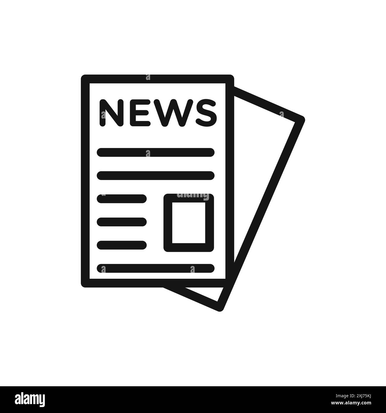 Newspaper icon vector line logo mark or symbol set collection outline style Stock Vector Image ...