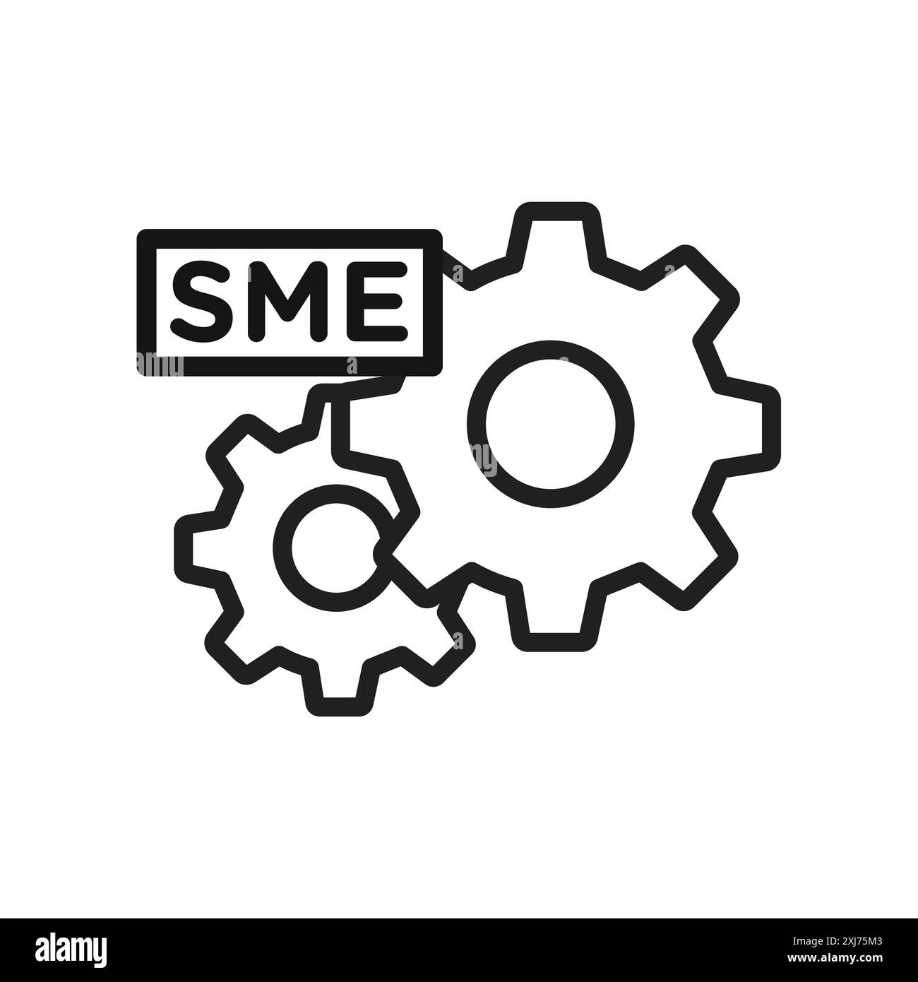 SME, small and medium enterprise icon vector line logo mark or symbol ...