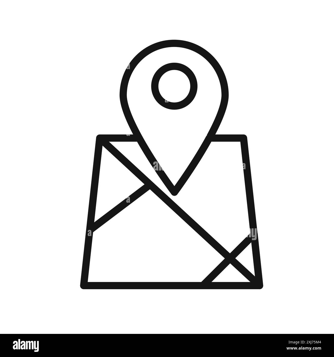 pin on a map icon vector line logo mark or symbol set collection ...