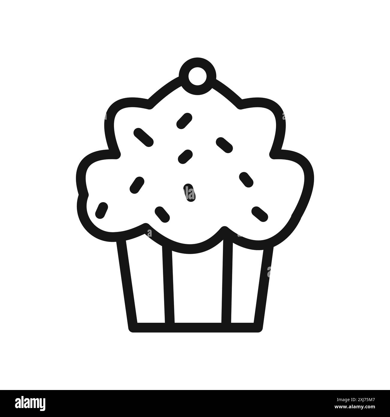 muffin icon vector line logo mark or symbol set collection outline ...