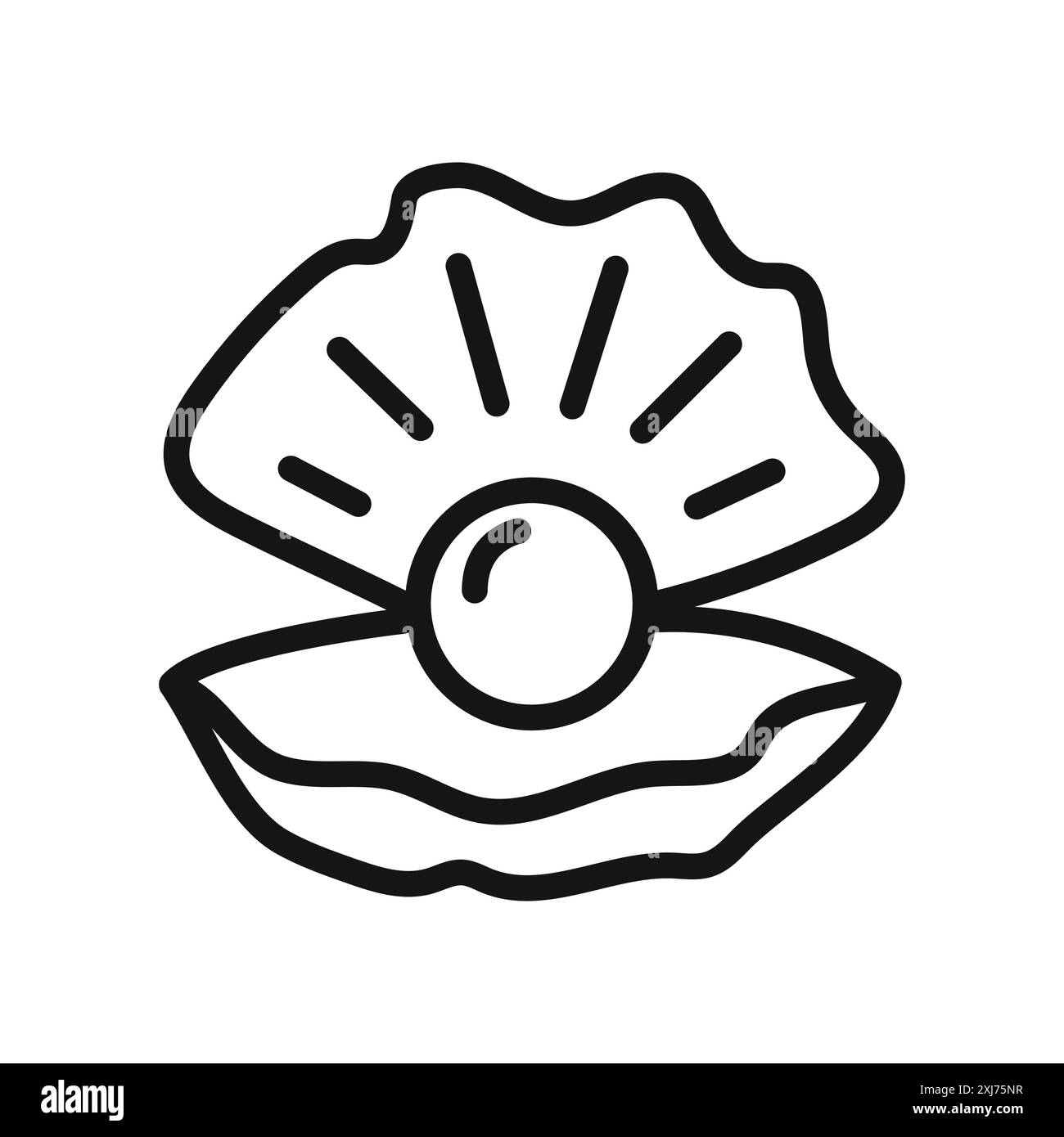 Pearl icon vector line logo mark or symbol set collection outline style ...