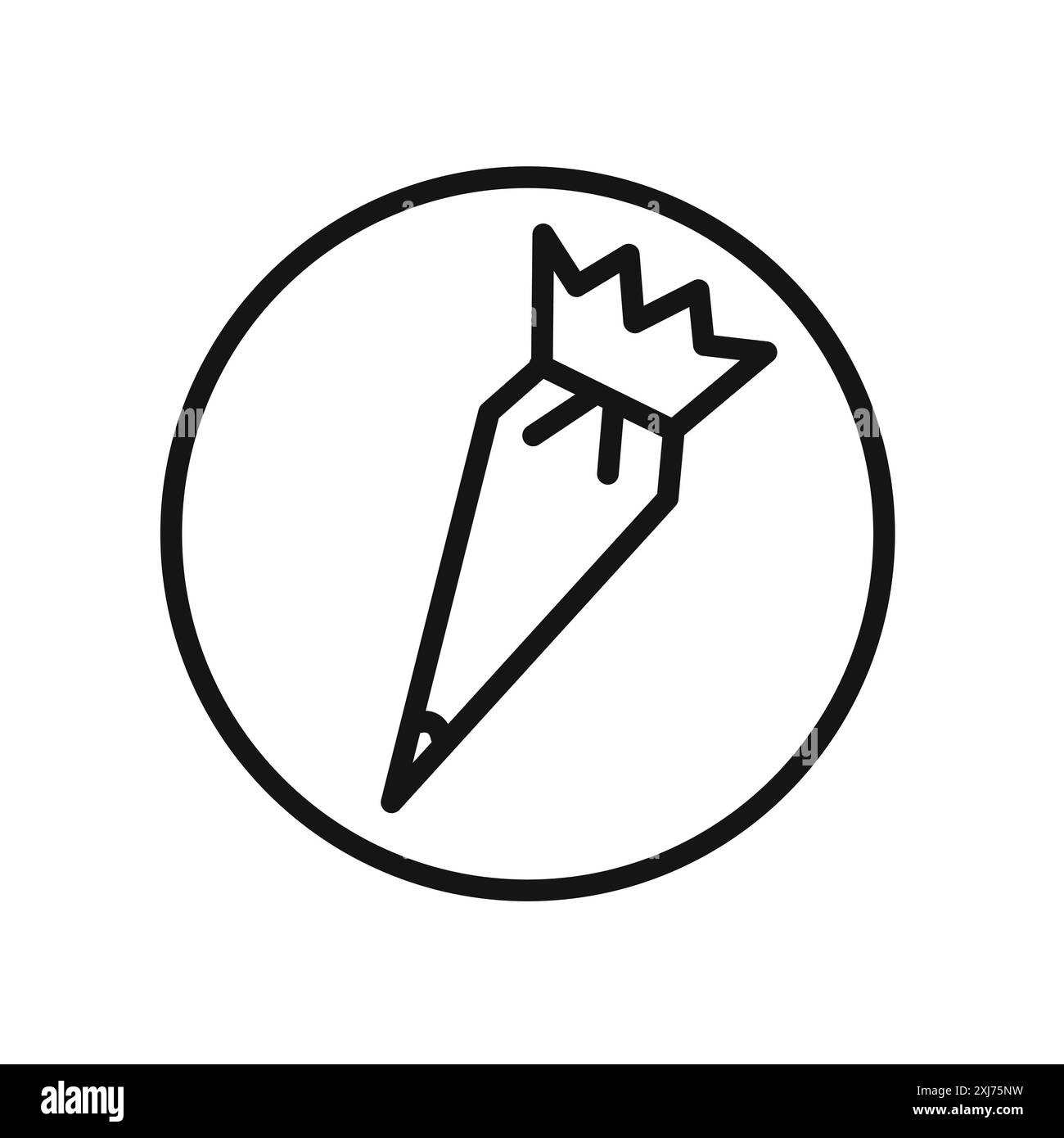 Pastry bag icon vector line logo mark or symbol set collection outline style Stock Vector Image ...