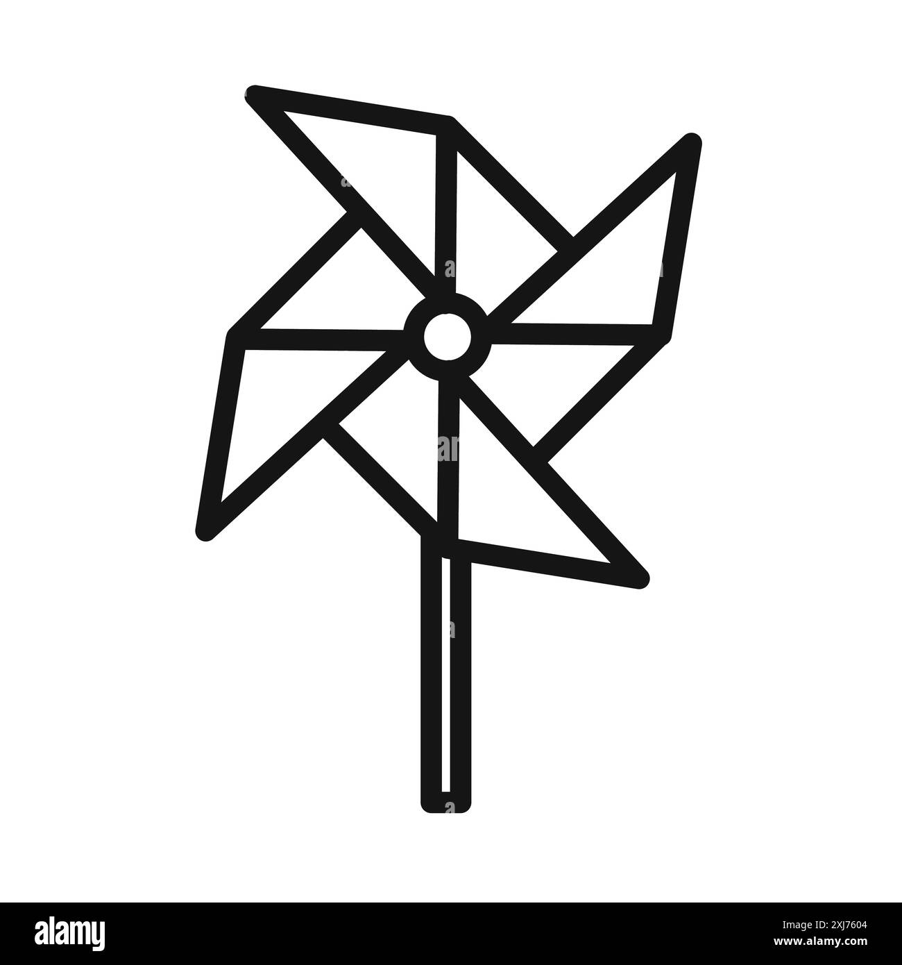 paper Windmill icon vector line logo mark or symbol set collection outline style Stock Vector ...