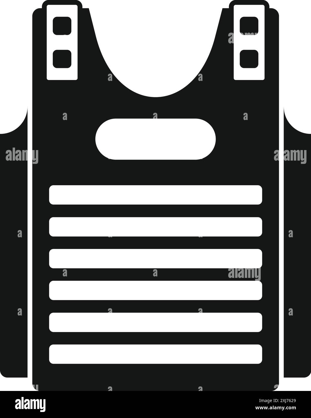 Military flak jacket protecting from shrapnel icon, simple style ...