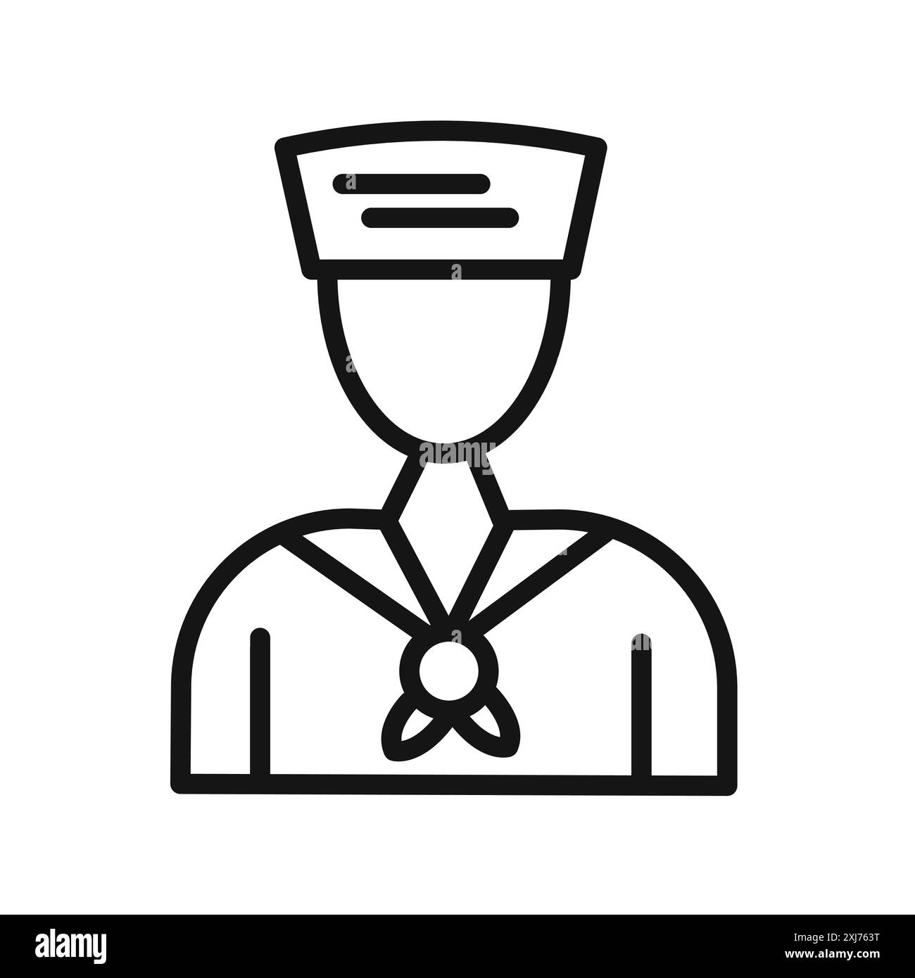 Sailor icon vector line logo mark or symbol set collection outline ...