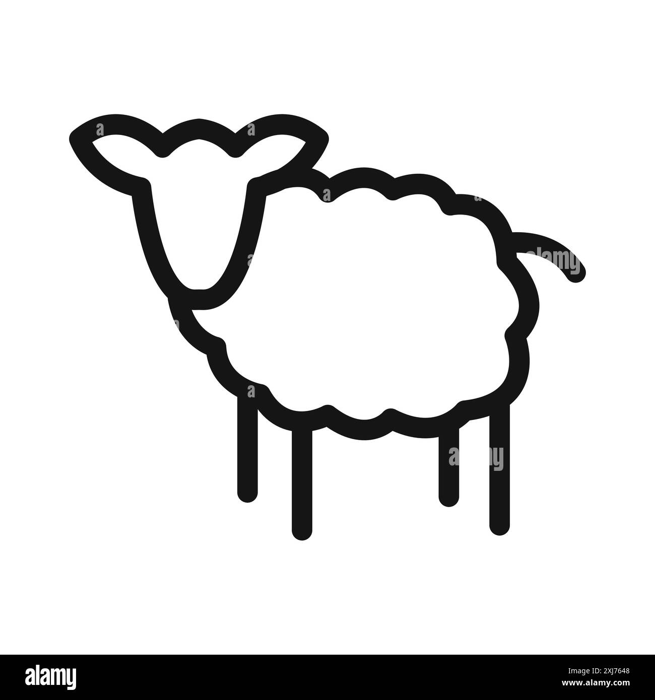 sheep icon vector line logo mark or symbol set collection outline style ...