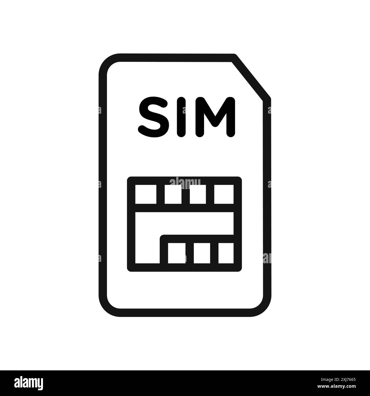 sim card icon vector line logo mark or symbol set collection outline style Stock Vector Image ...