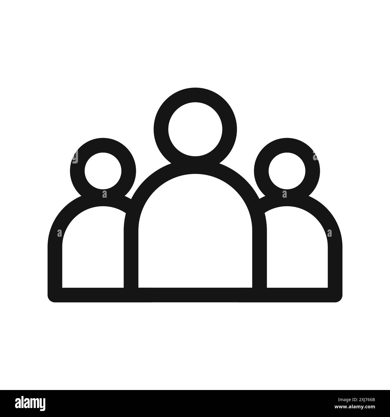 Squad icon vector line logo mark or symbol set collection outline style ...