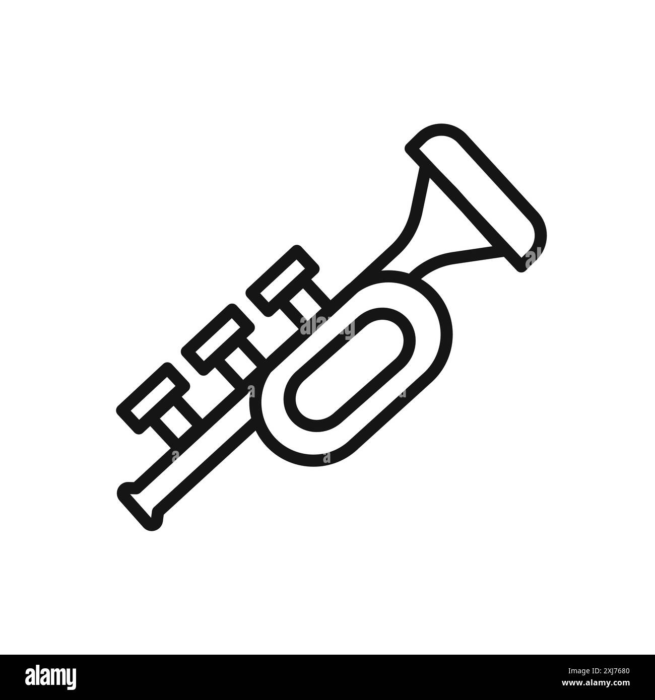 Trumpet icon vector line logo mark or symbol set collection outline ...