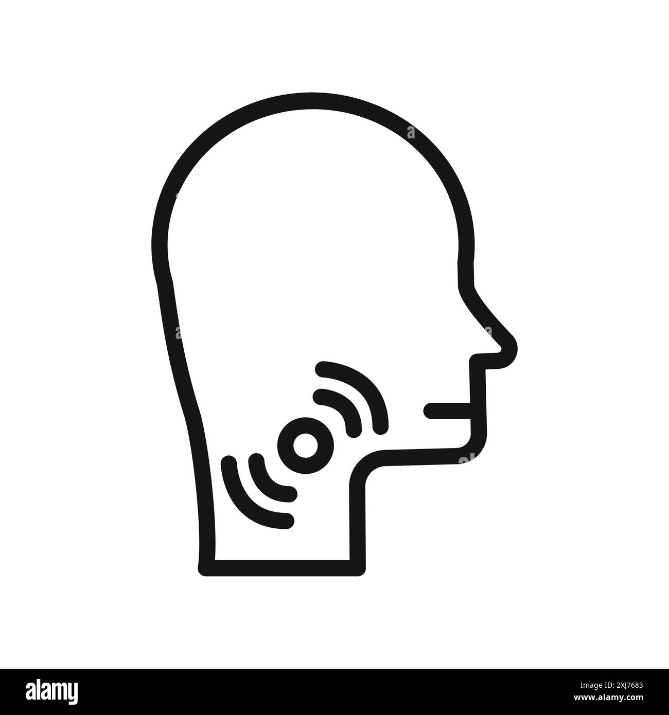 Sore throat icon vector line logo mark or symbol set collection outline ...