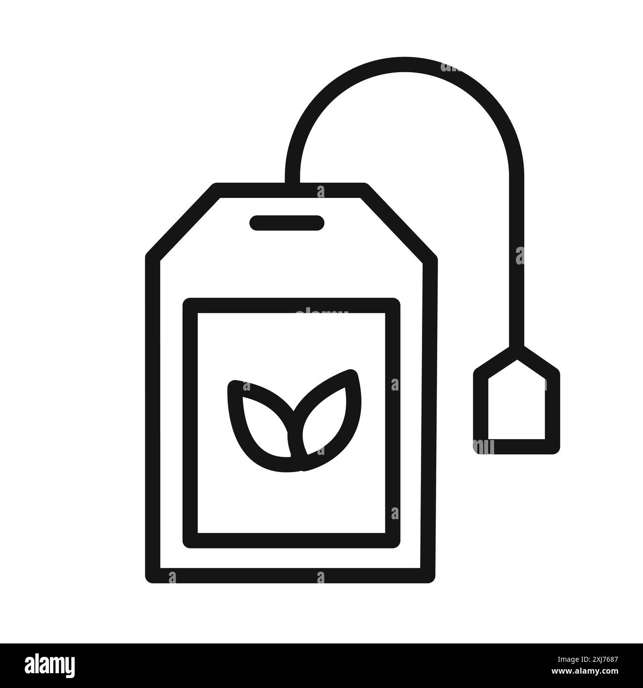 Tea bag icon vector line logo mark or symbol set collection outline ...