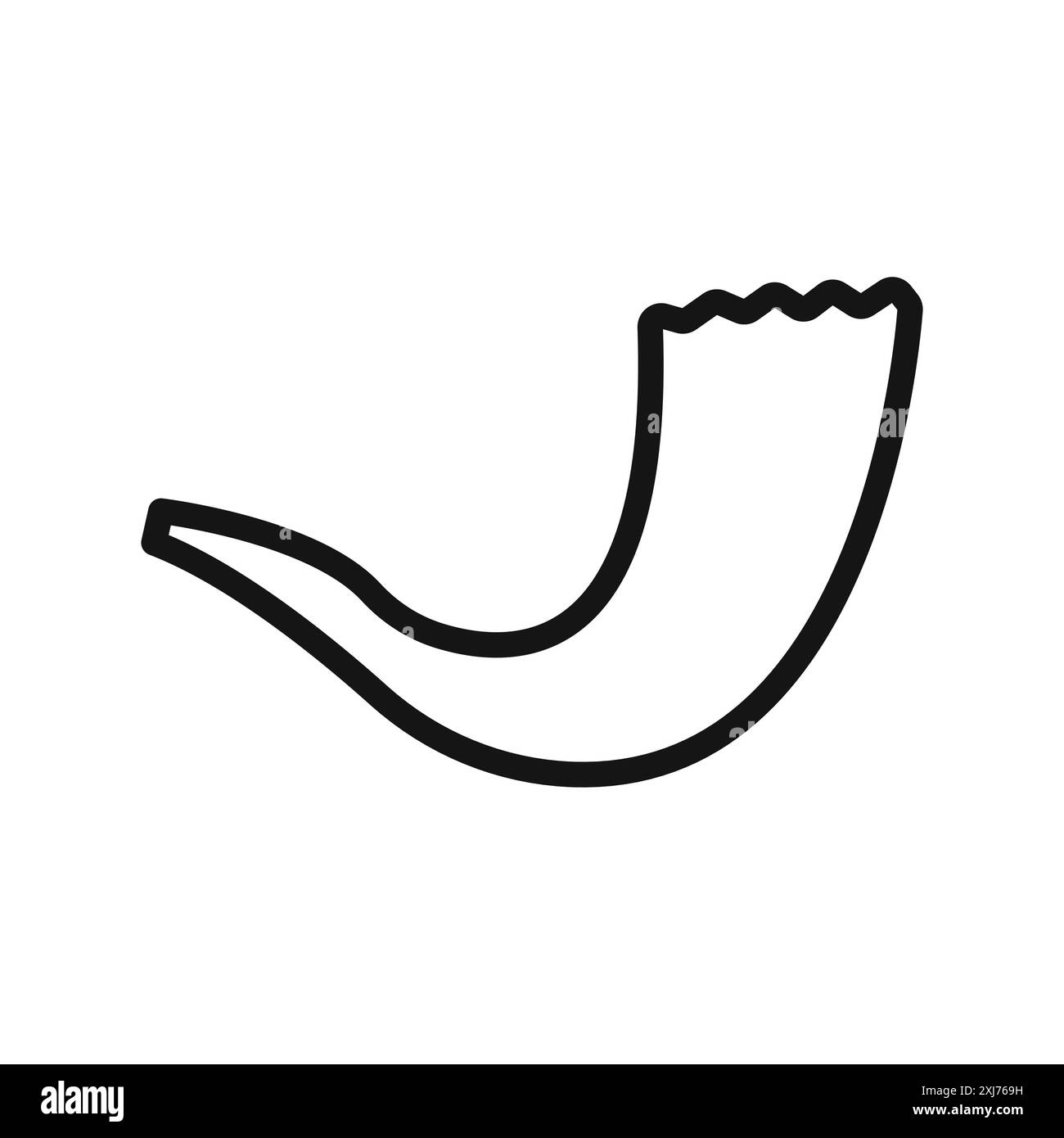 Shofar icon vector line logo mark or symbol set collection outline ...