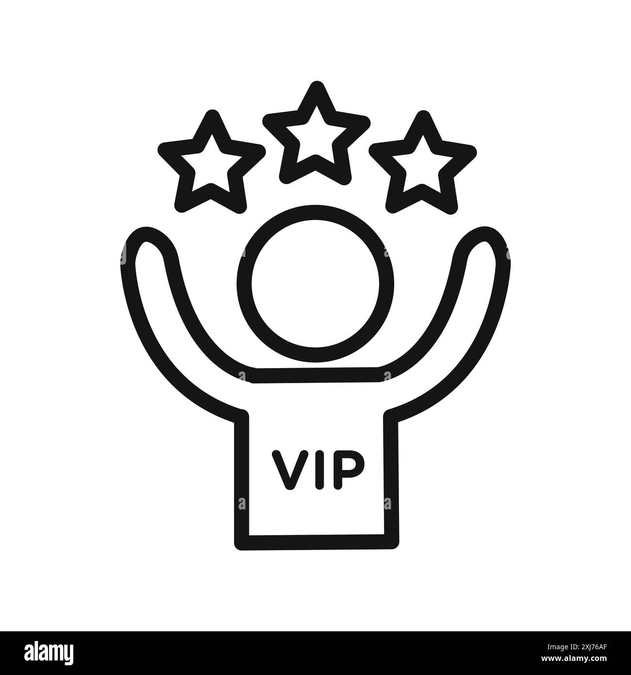 VIP person icon vector line logo mark or symbol set collection outline ...