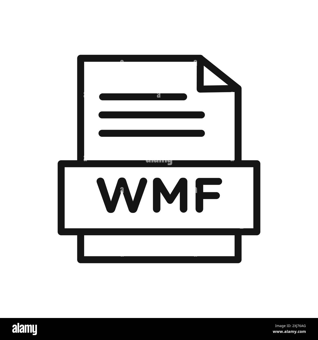 WMF File Document Icon vector line logo mark or symbol set collection outline style Stock Vector ...