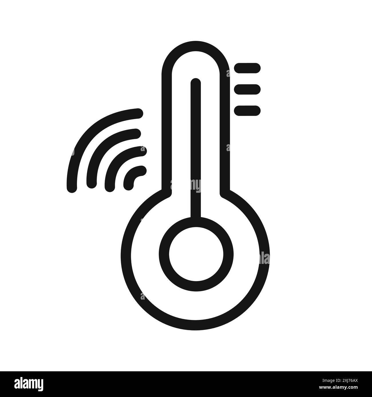 smart temperature icon vector line logo mark or symbol set collection ...