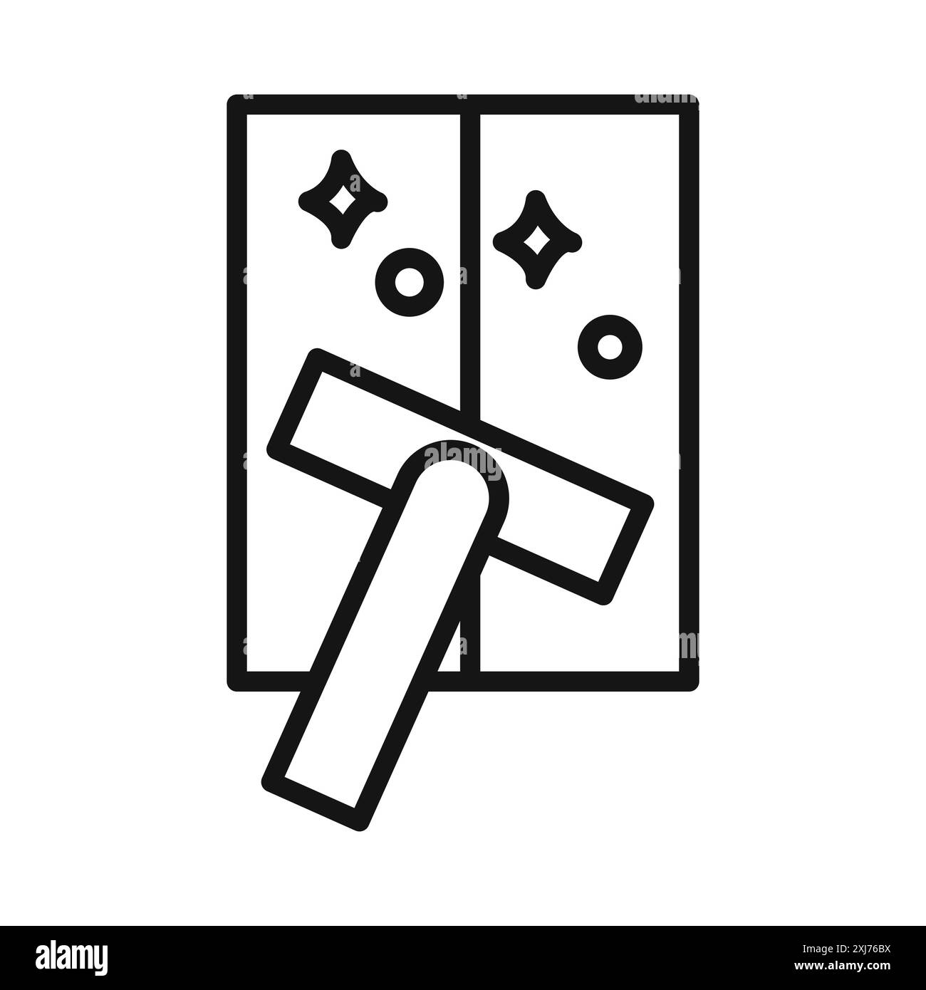 Windows Cleaning Icon Vector Line Logo Mark Or Symbol Set Collection Outline Style Stock Vector