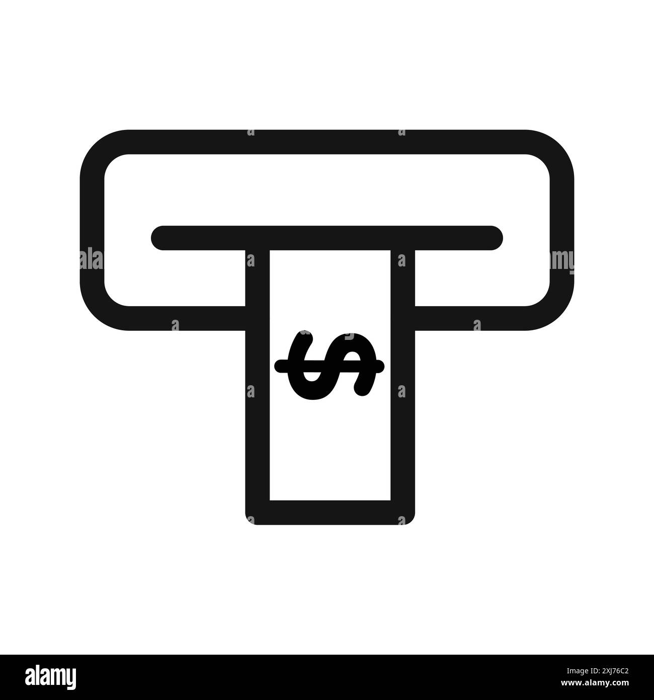 Withdraw Money in ATM icon vector line logo mark or symbol set collection outline style Stock ...