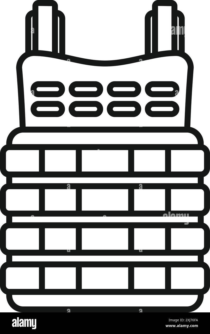 Line drawing of a bulletproof vest, commonly worn by police officers ...