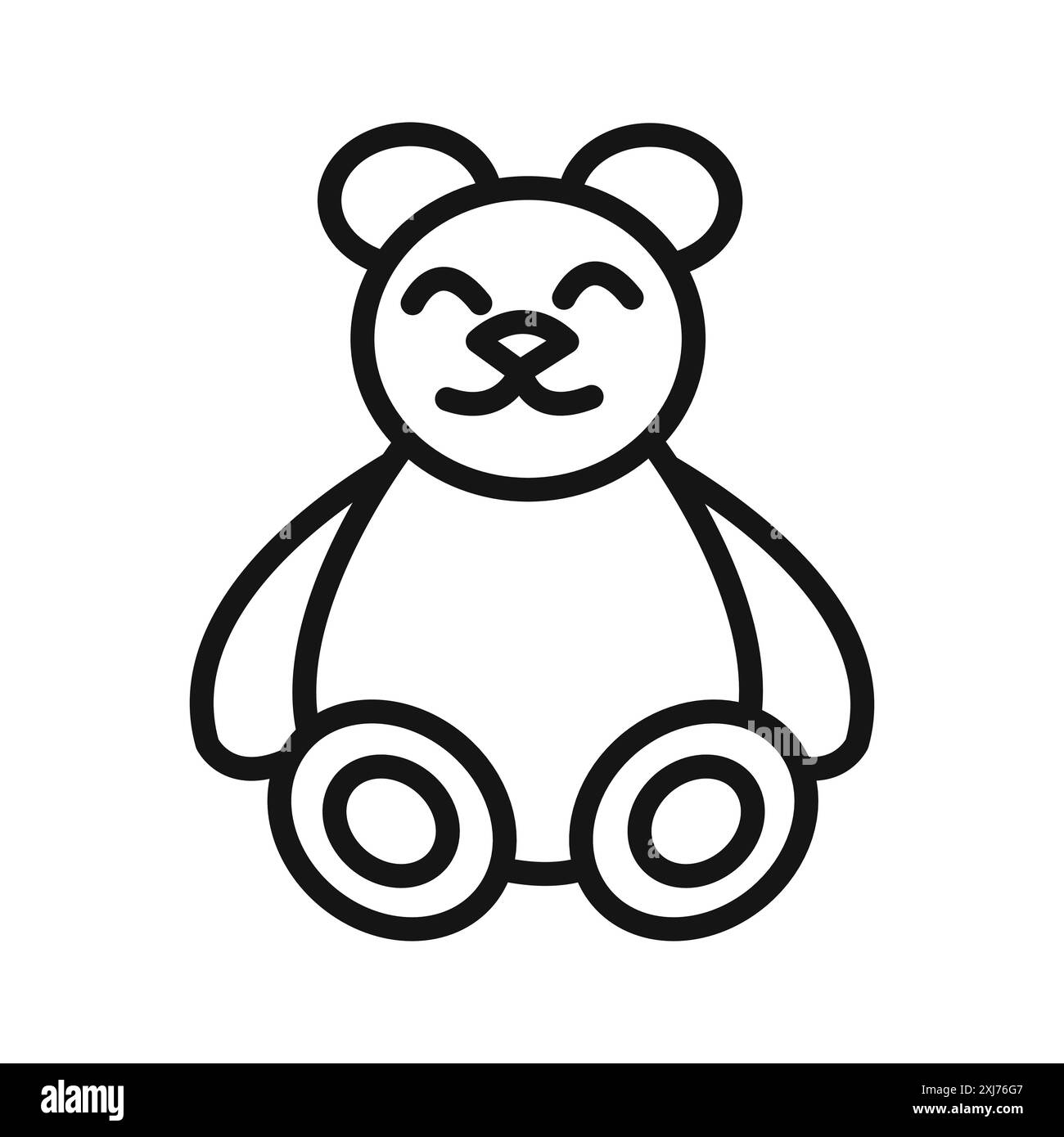 Teddy bear icon vector line logo mark or symbol set collection outline ...