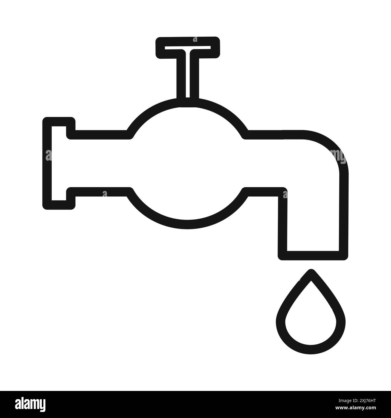 Water tap icon vector line logo mark or symbol set collection outline ...