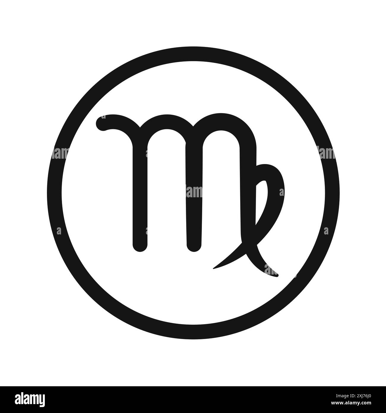 Virgo zodiac sign icon vector line logo mark or symbol set collection ...