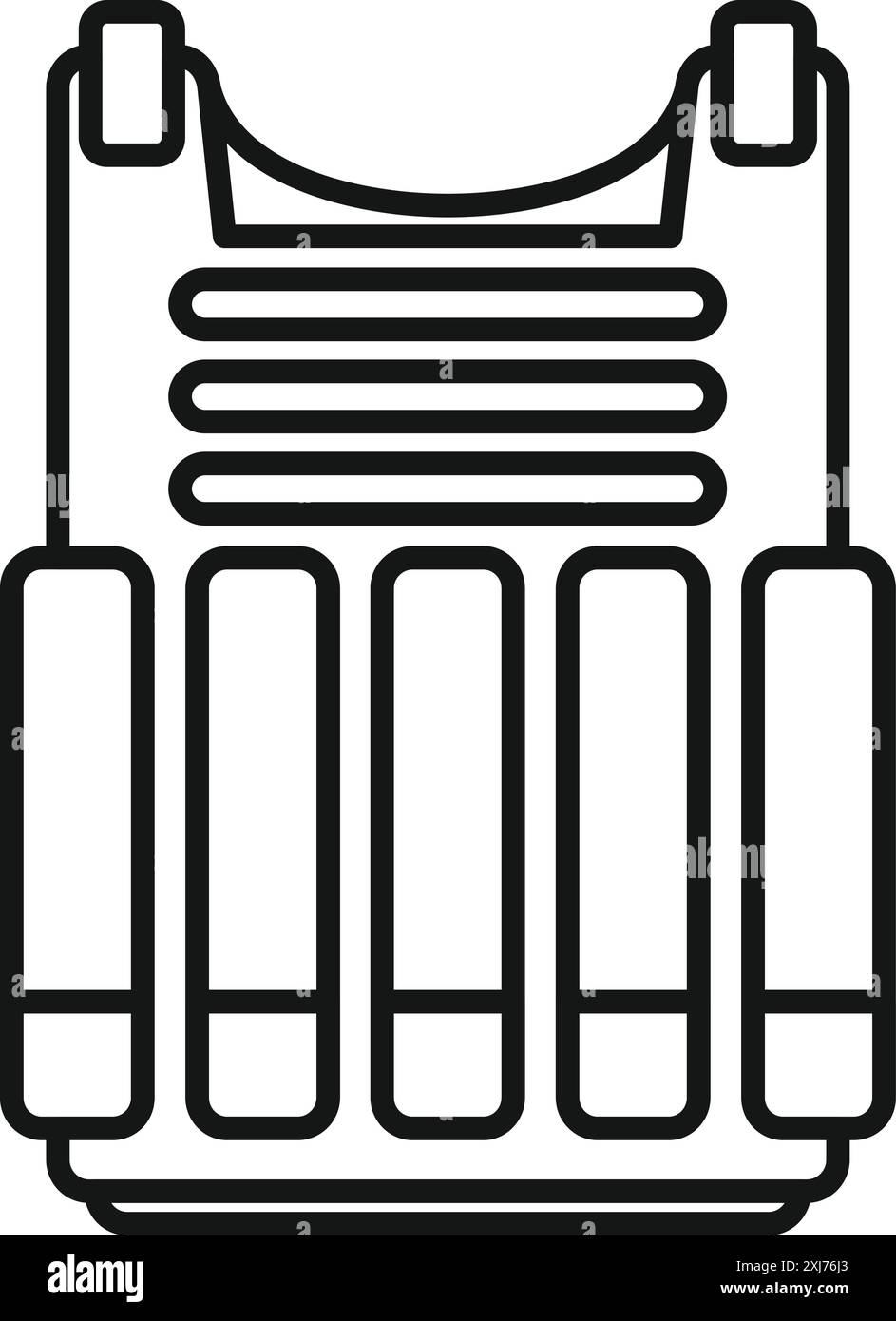 Line drawing of a bulletproof vest, providing safety and security Stock ...