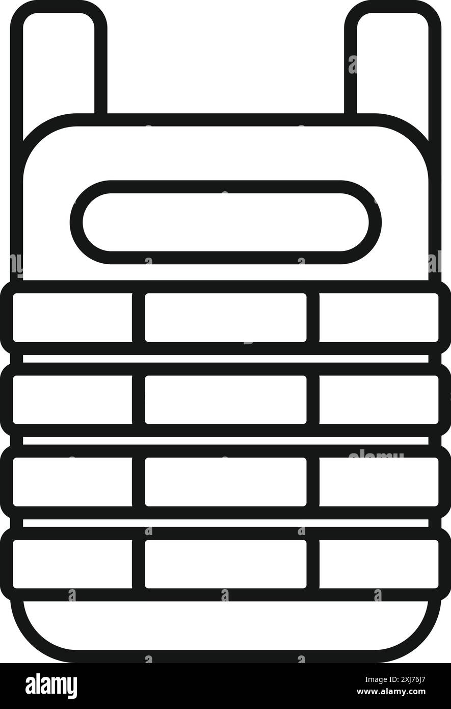 Police body armor protecting from crime icon. Outline police body armor ...