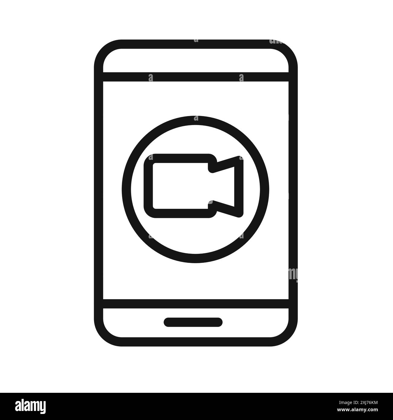 video chat conference icon vector line logo mark or symbol set ...