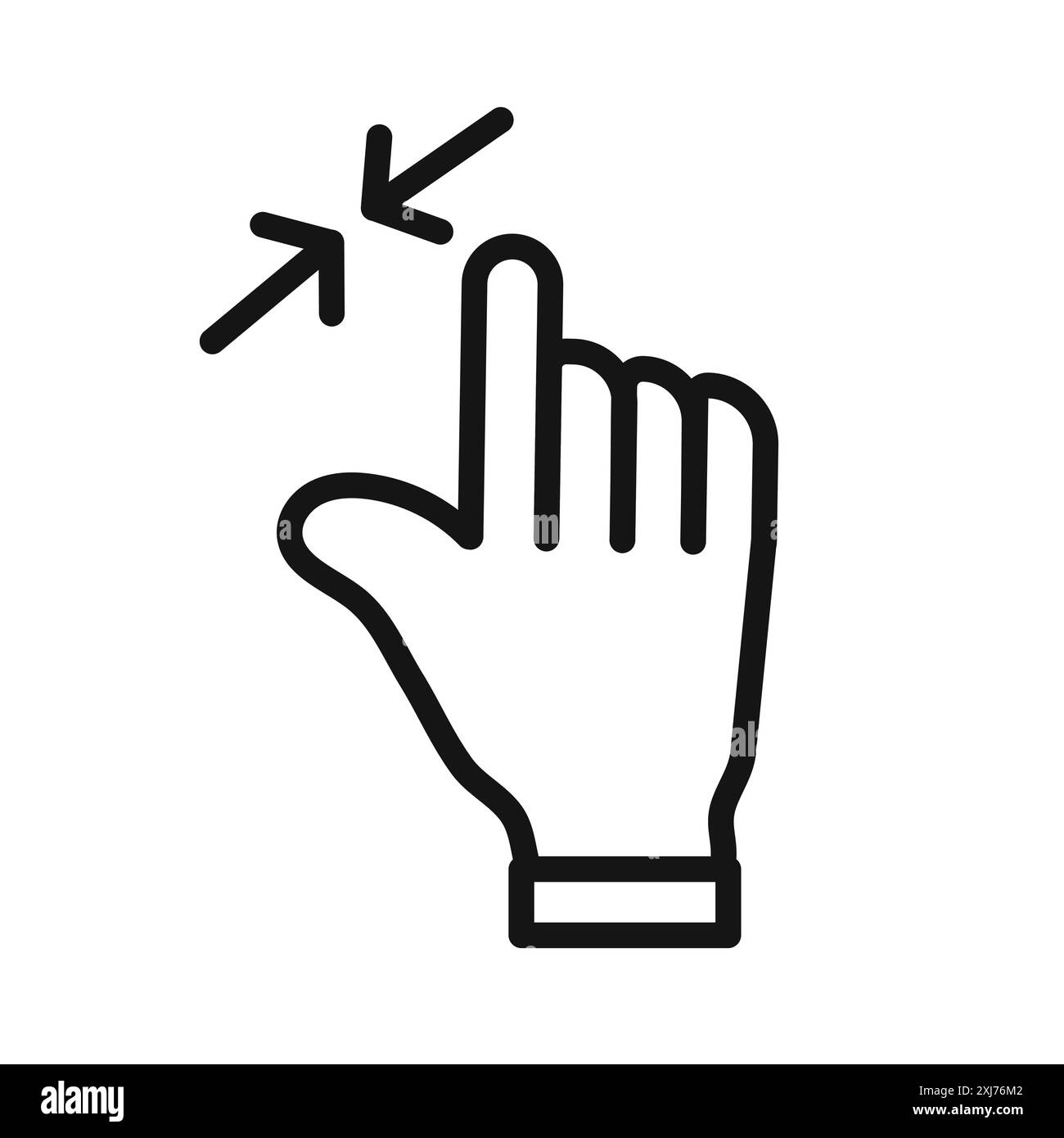 Zoom Gesture icon vector line logo mark or symbol set collection outline style Stock Vector ...