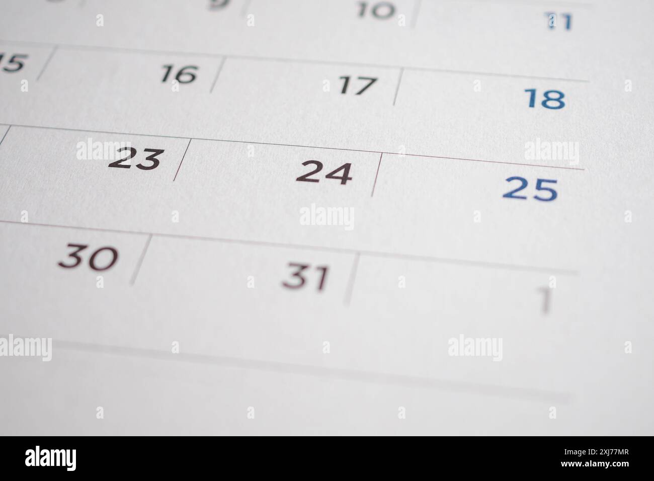 calendar page close up Stock Photo - Alamy
