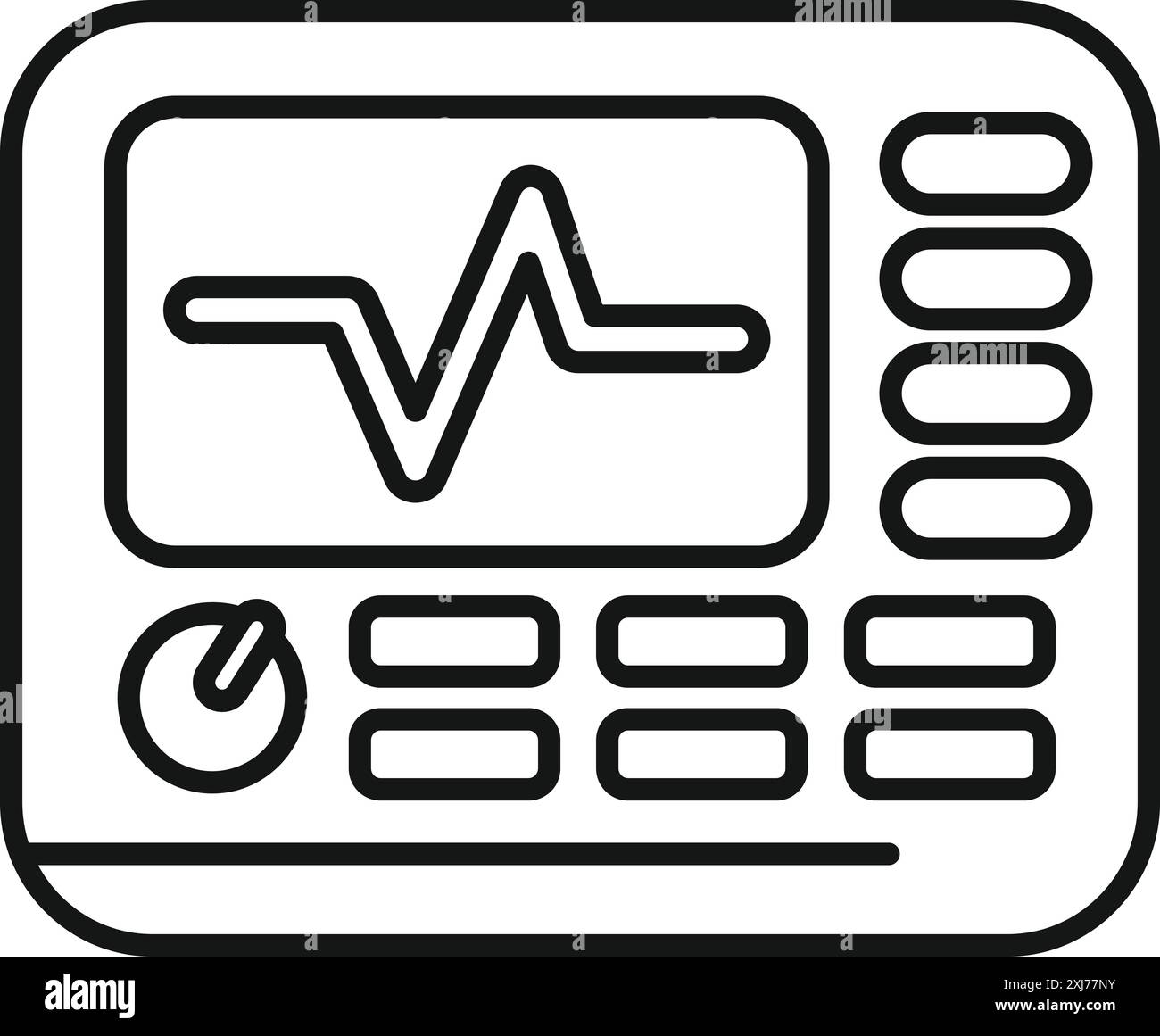 Electrocardiogram monitor showing heartbeat line, medical equipment for ...