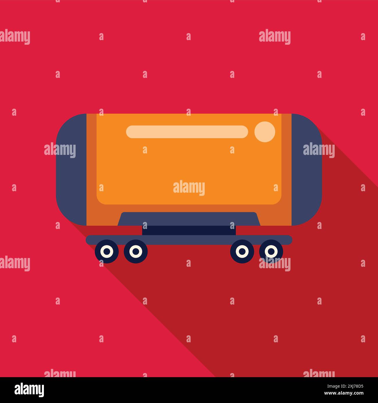 Tank trailer truck transporting cargo, logistics and freight forwarding ...