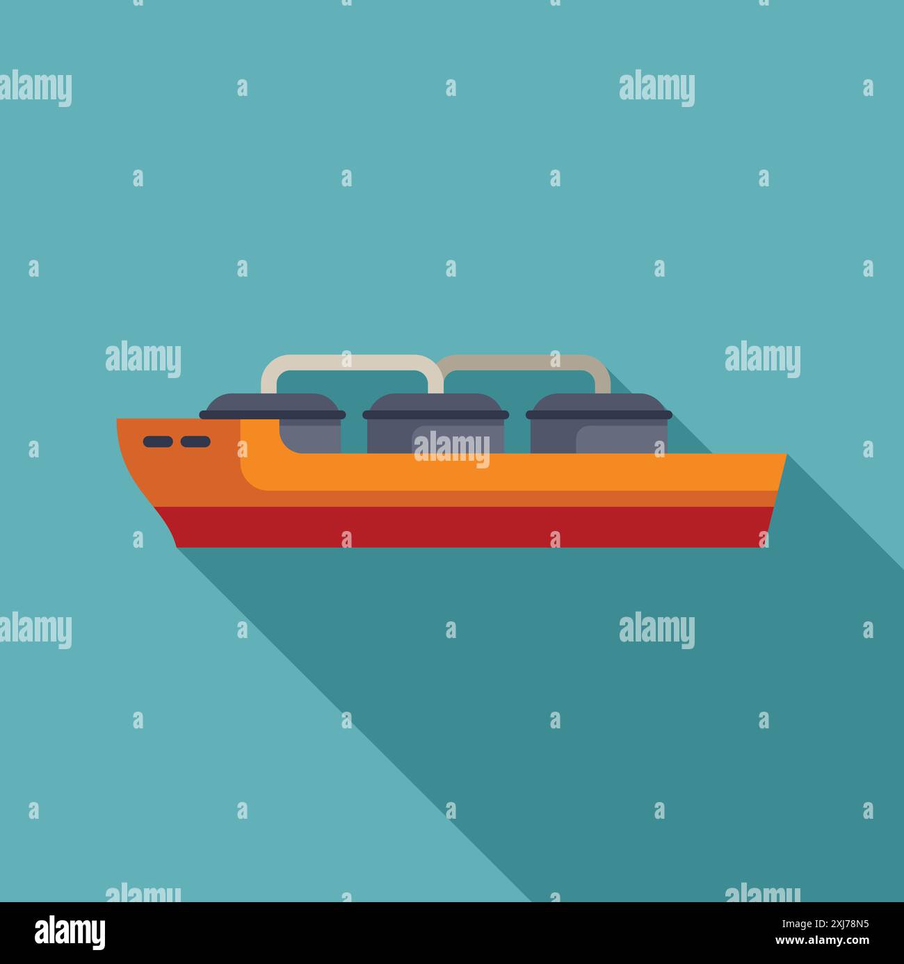 Illustration of a big oil tanker ship delivering petroleum products ...
