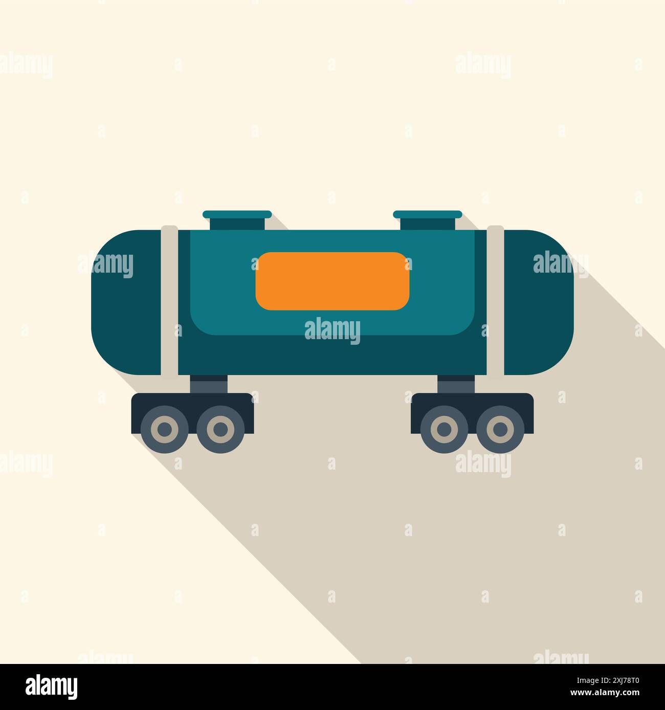 Big tank trailer transporting oil, gas or other dangerous petroleum ...