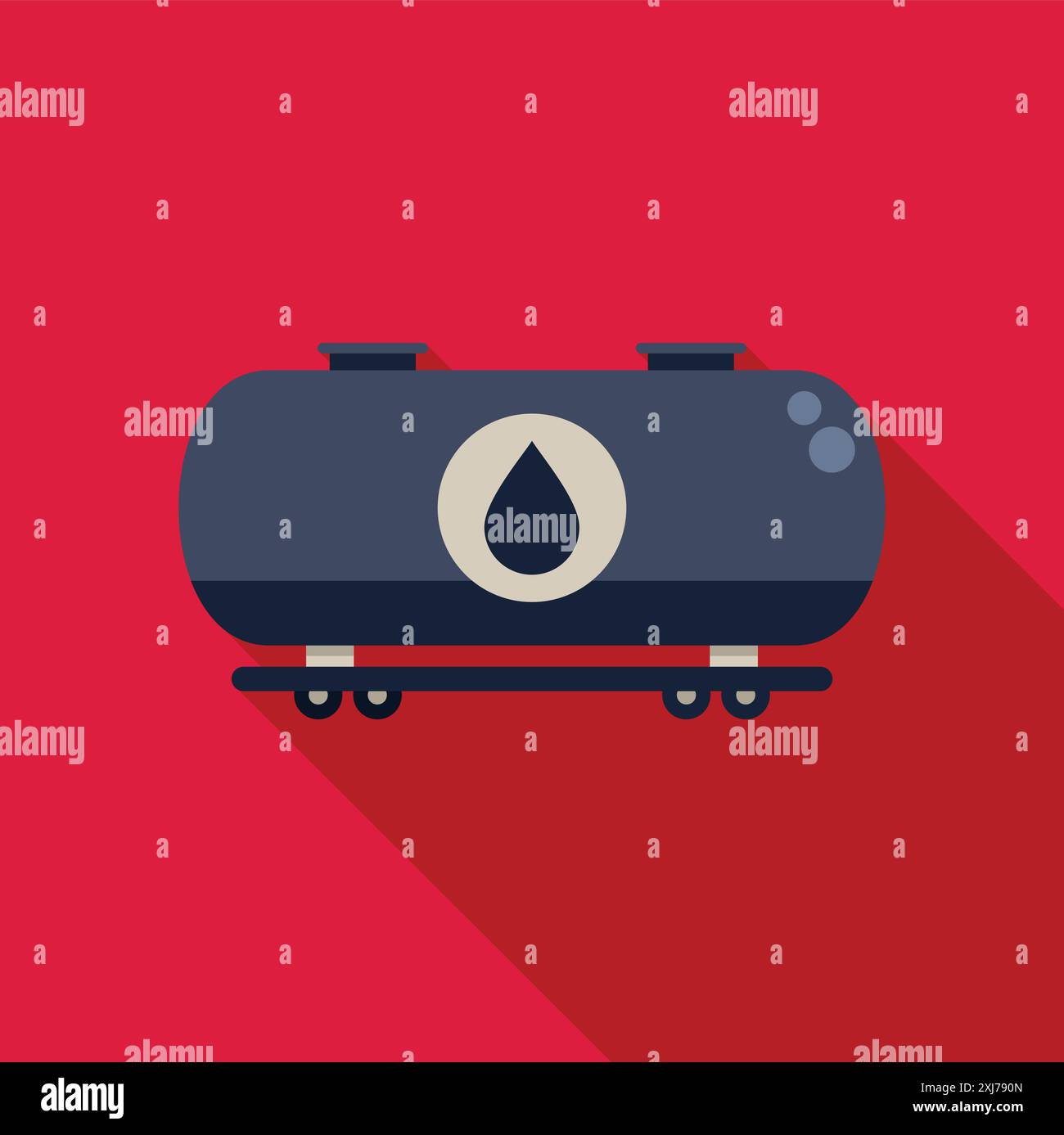 Illustration of an oil tank train wagon delivering petroleum products ...