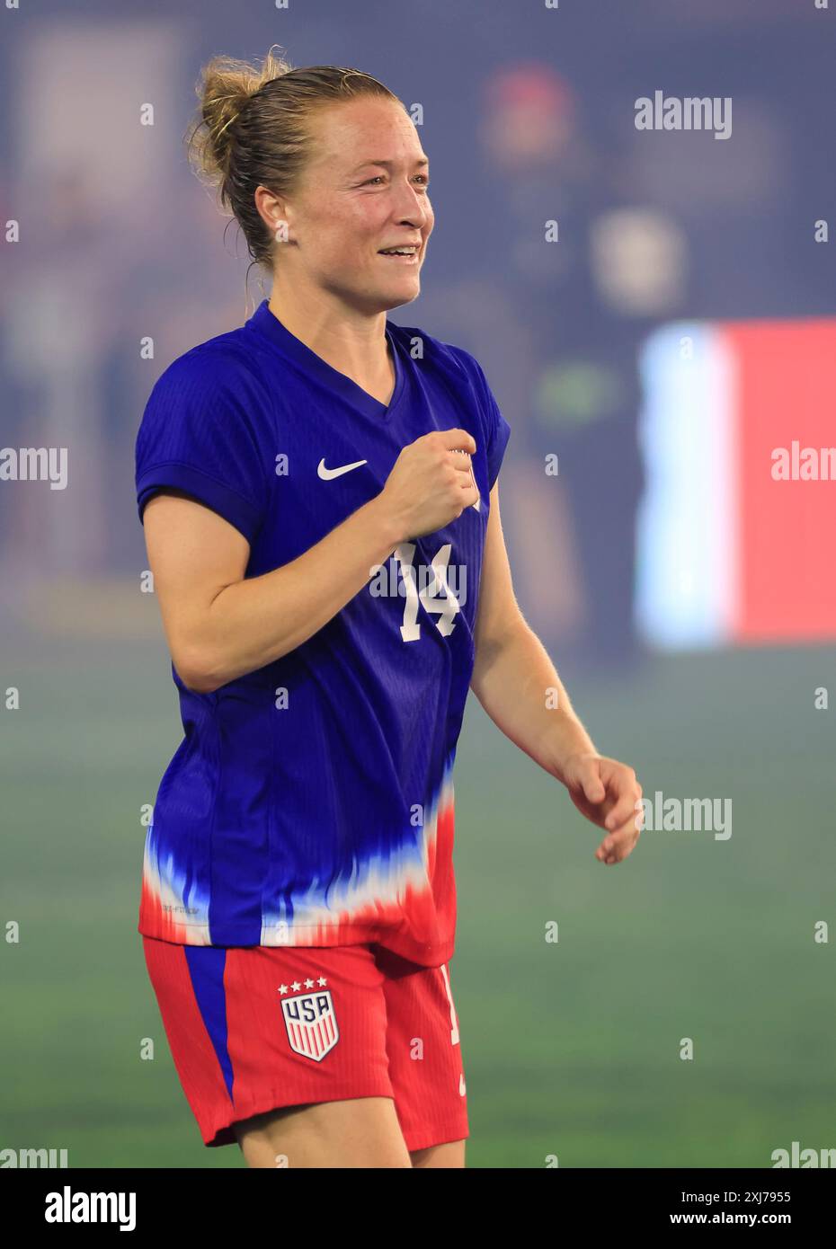 Washington DC, USA. 16th July, 2024. USWNT Defender (14) Emily Sonnett ...
