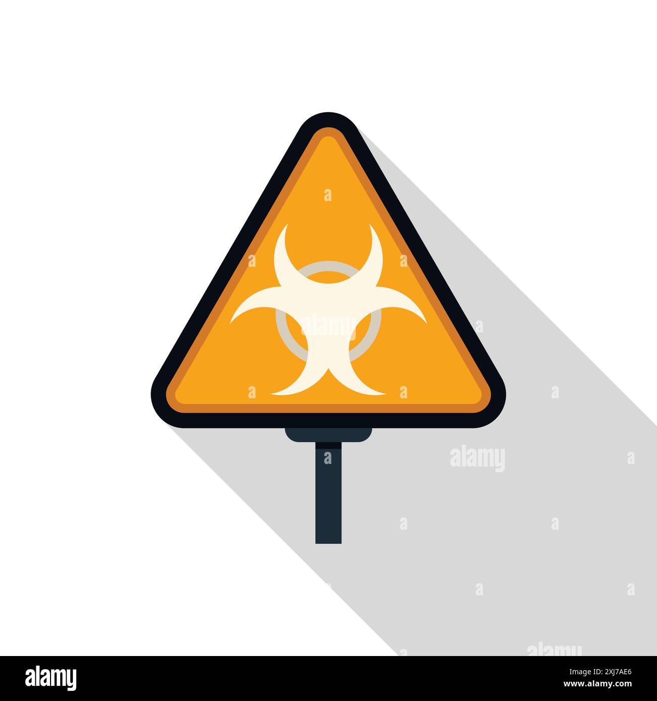 Biohazard warning sign indicating danger, urging caution and attention ...