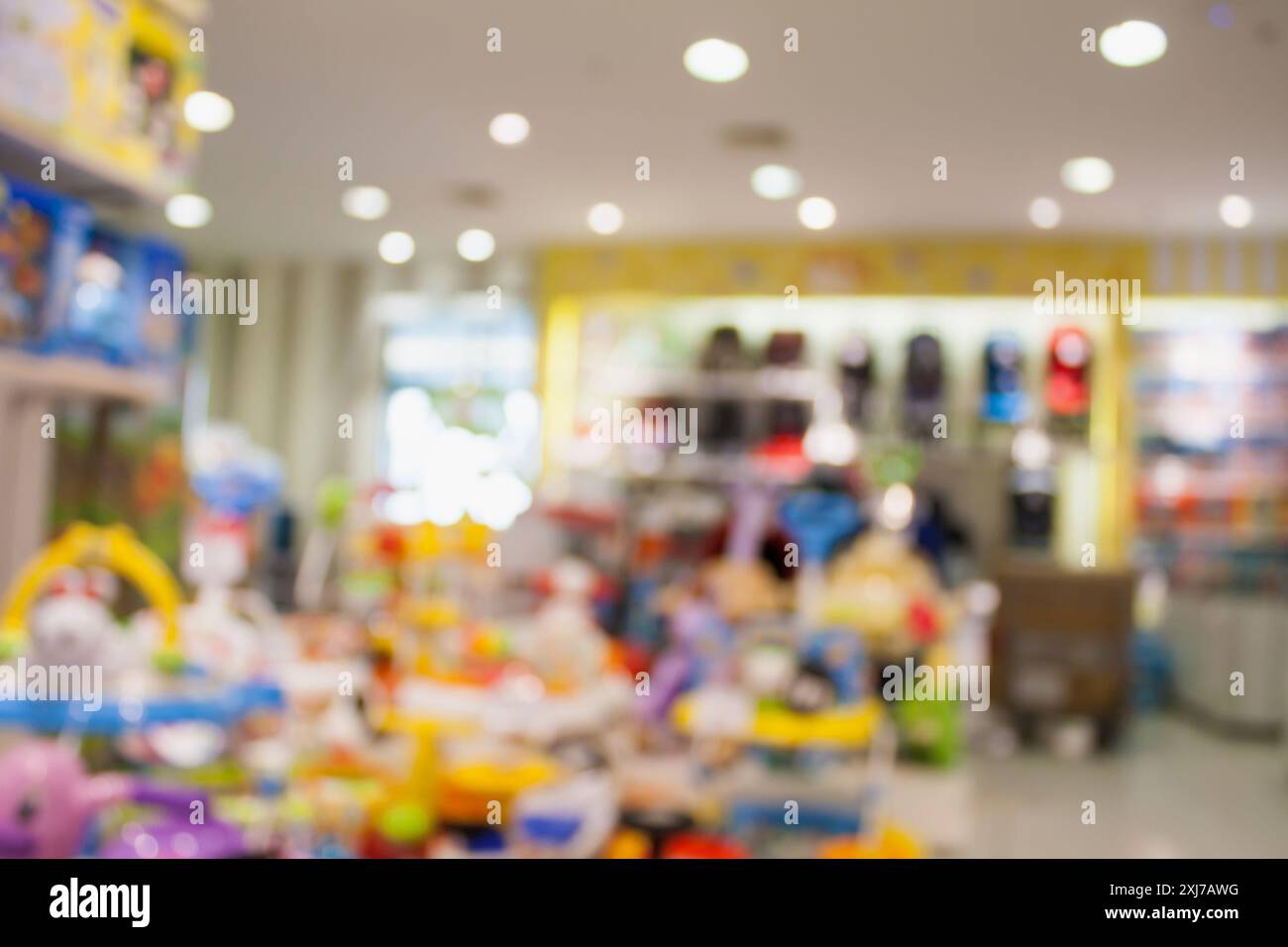kids toy for baby department store in shopping mall blur background ...