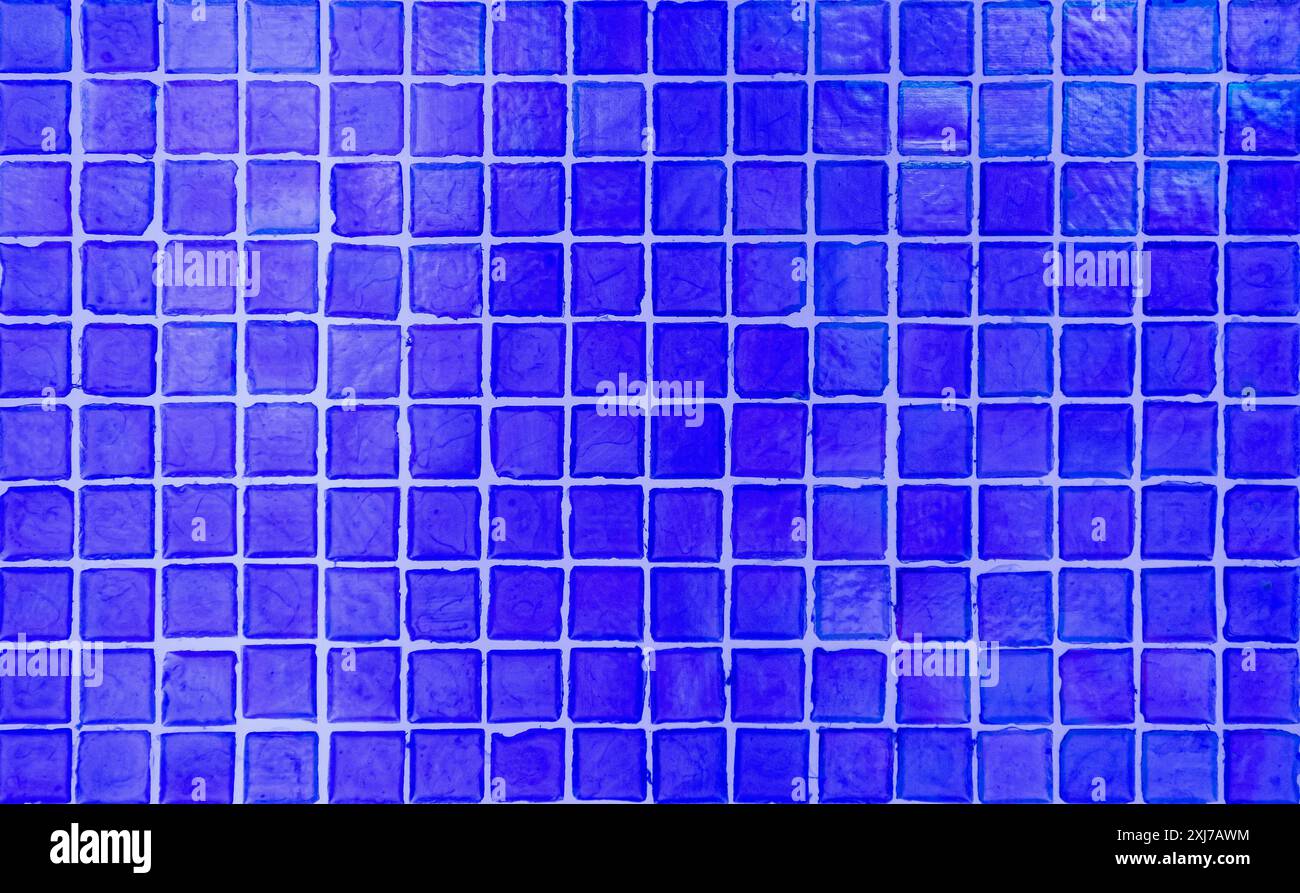 Blue mosaic tiles texture background Stock Photo - Alamy