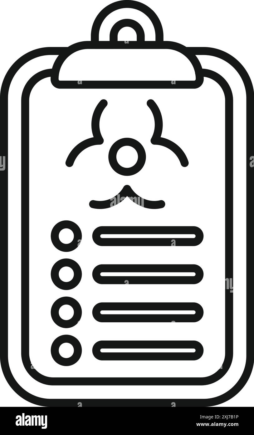 Icon of a clipboard showing a biohazard symbol and a checklist, for ...